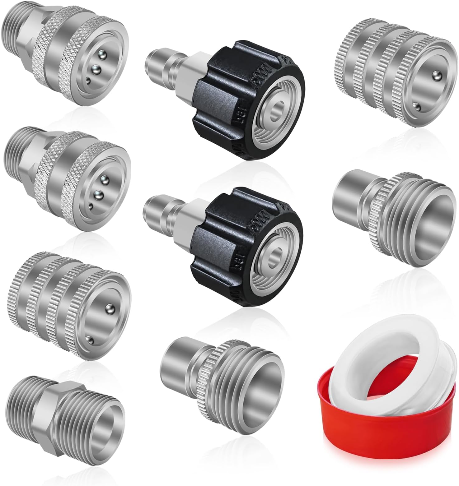 Amazon.com: Boltigen Pressure Washer Quick Connect Kit, Stainless Steel ...