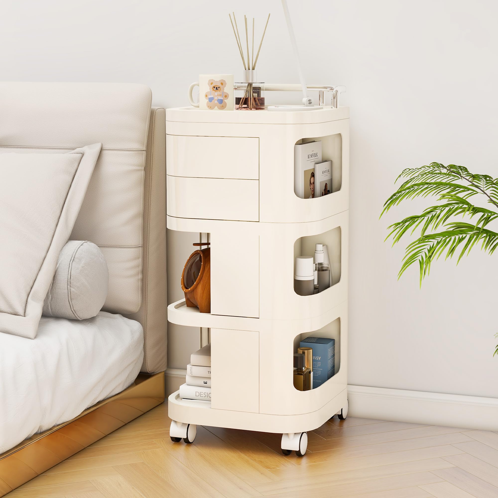 Amazon.com: Edospaen White Nightstand End Table Sofa Side Table Bedside ...