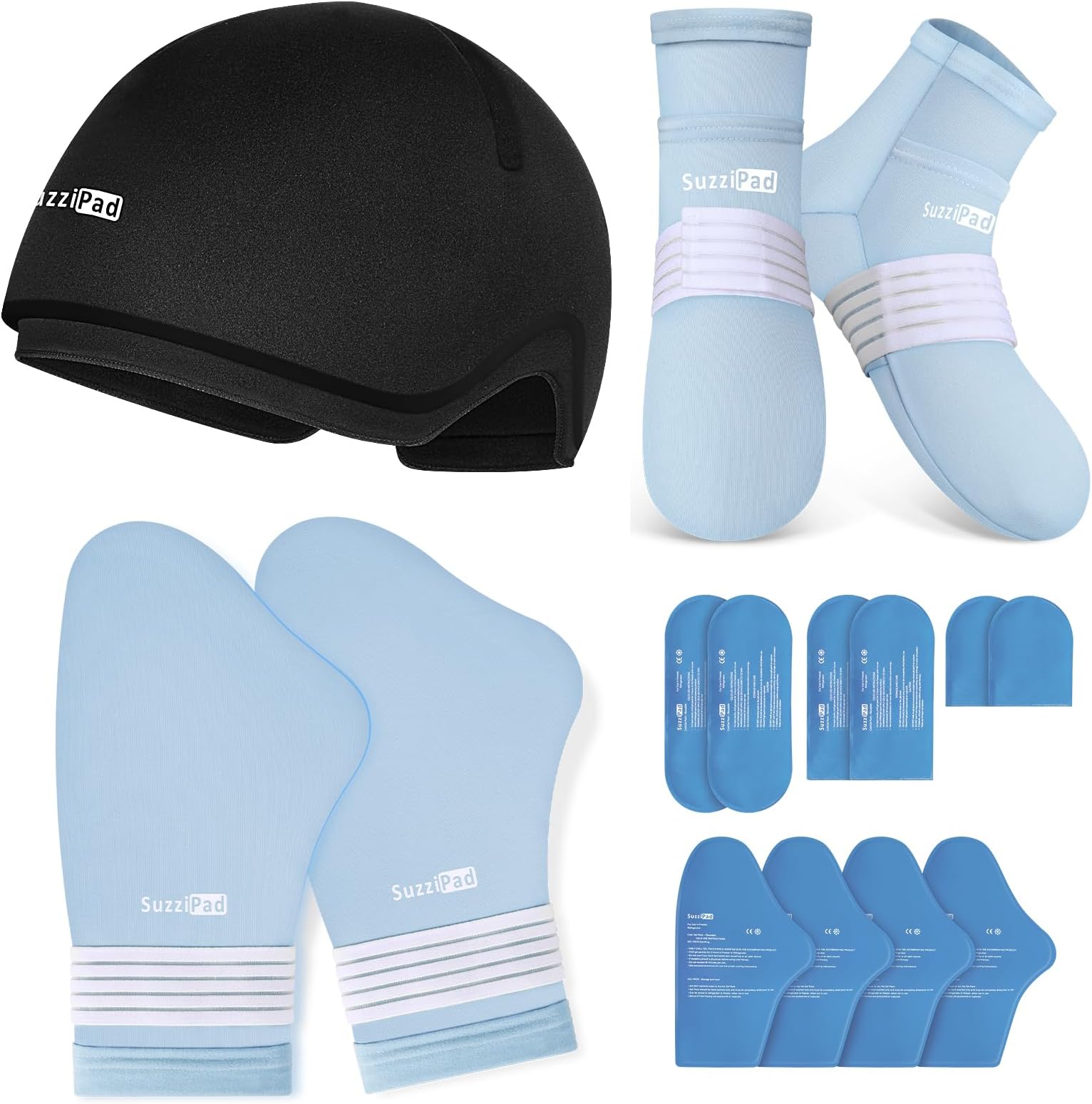 Amazon.com: Suzzipad Cold Therapy Socks and Hand Ice Pack, Cooling ...