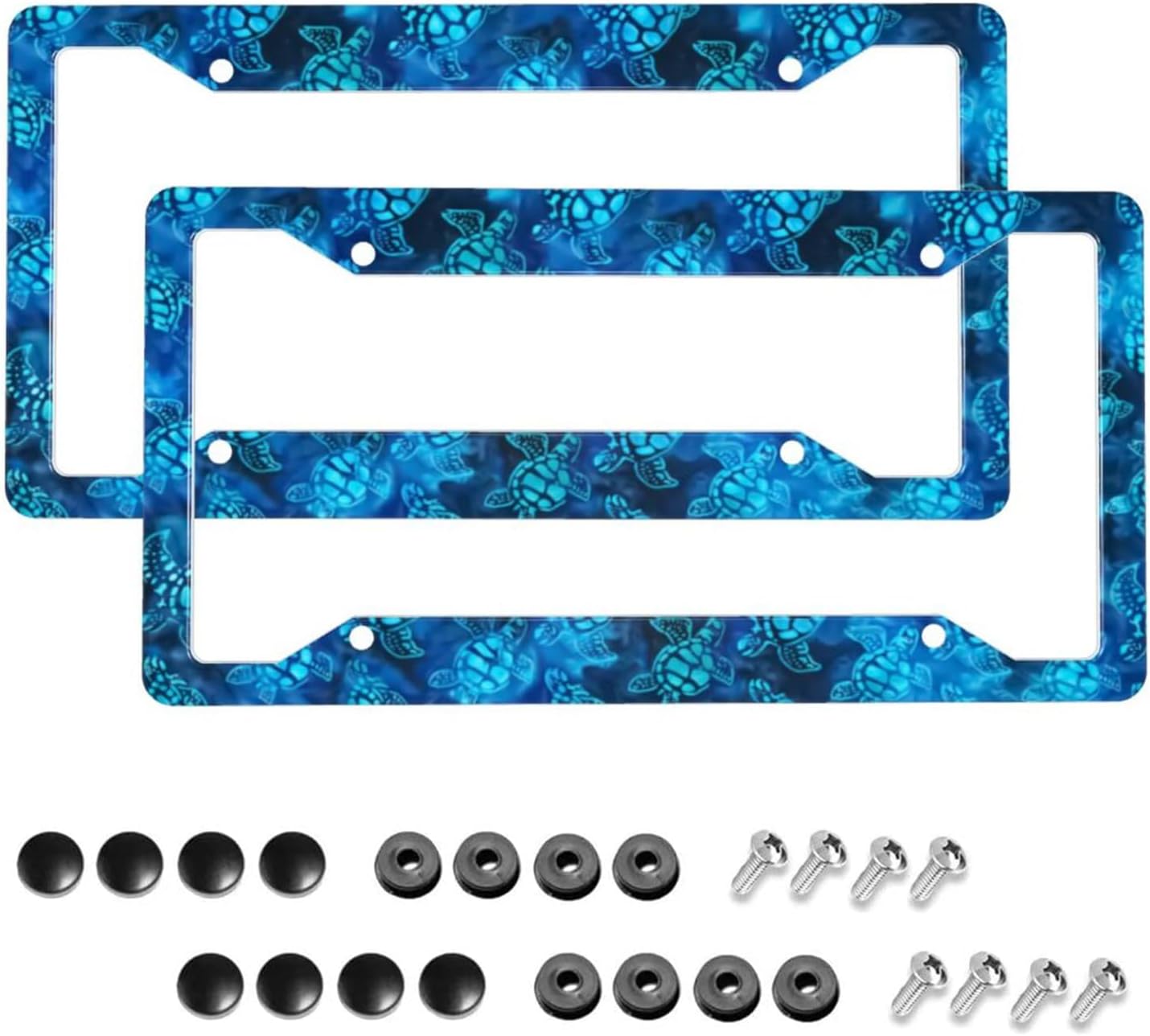 Amazon.com: Yobvec Sea Turtle License Plate Frame 2 Packs Beach Turtle ...