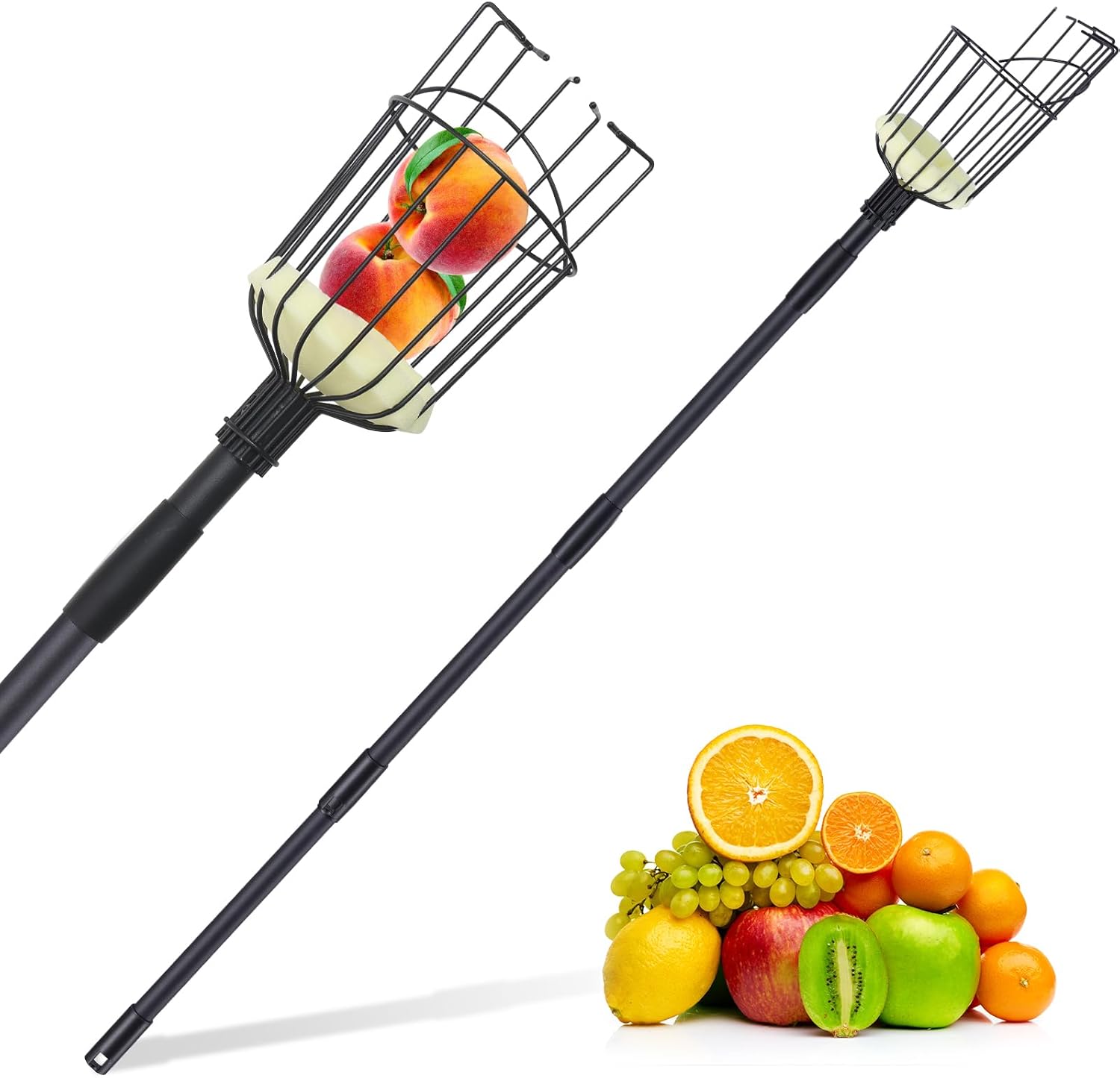 Amazon.com : Fruit Picker Pole Tool with Basket, 7.3 FT (88 Inch ...