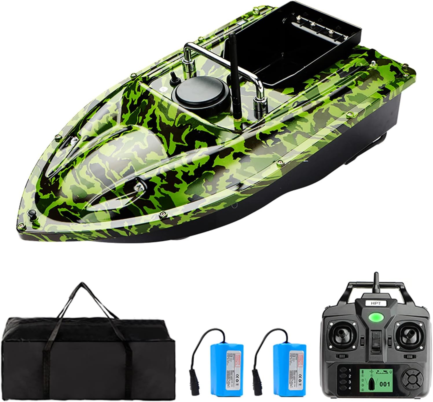 Amazon.com: HUIOP Bait Boat for Fishing GPS Boat 500M Range Double ...