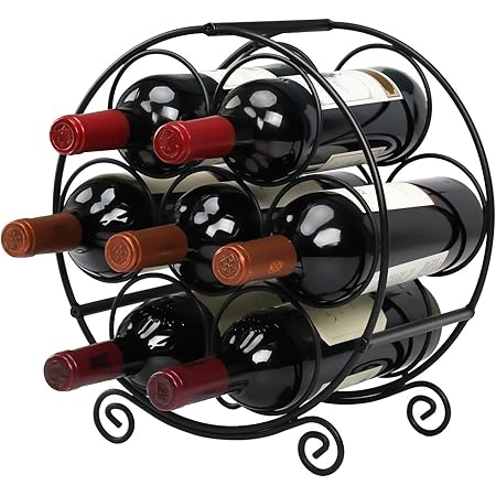 Amazon.com: PAG 7 Bottles Freestanding Countertop Metal Wine Rack Small ...