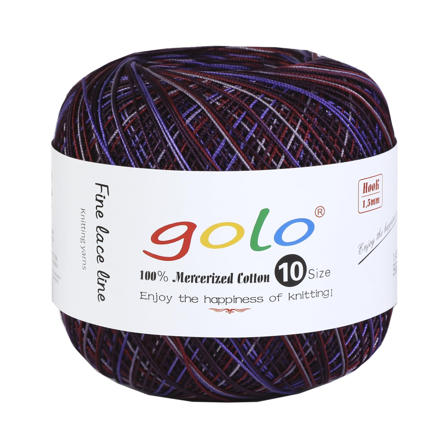 Amazon.com: golo Crochet Thread Size 10 Crochet Yarn for Hand Knitting ...