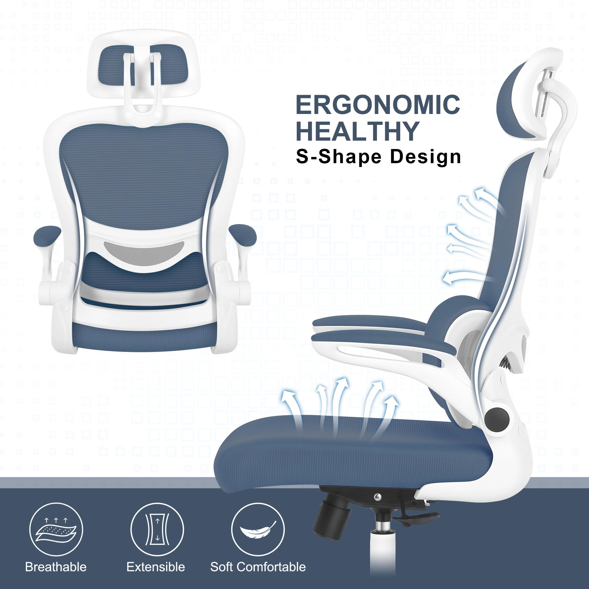 Snapklik.com : Misolant Ergonomic Office Chair, Desk Chair