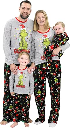 Amazon.com: Dr. Seuss Grinch Pajamas - Family Christmas Pajamas Set ...