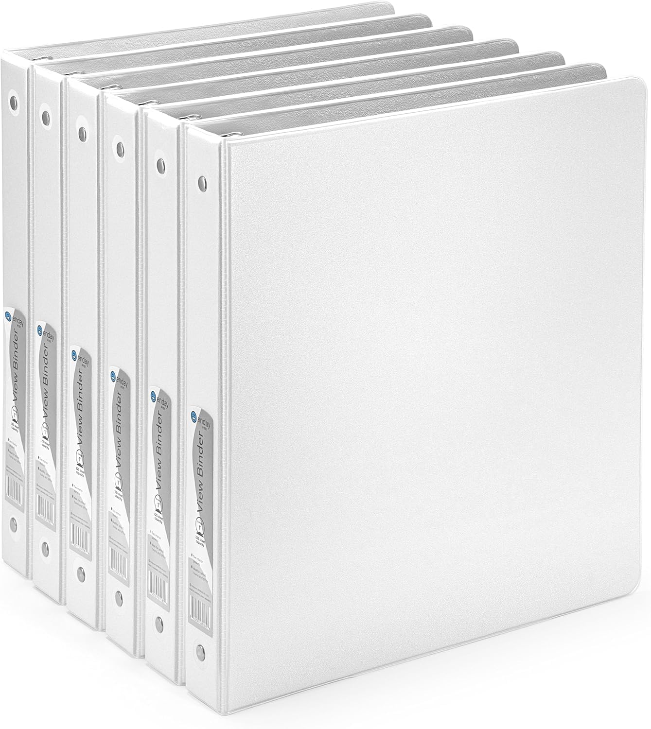 Snapklik.com : 1 Inch Binders 3 Ring Binder, White 1” Round Ring Binder