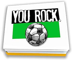 Amazon.com : Play Strong Soccer All Star You Rock Note Cards 12-Pack (4 ...