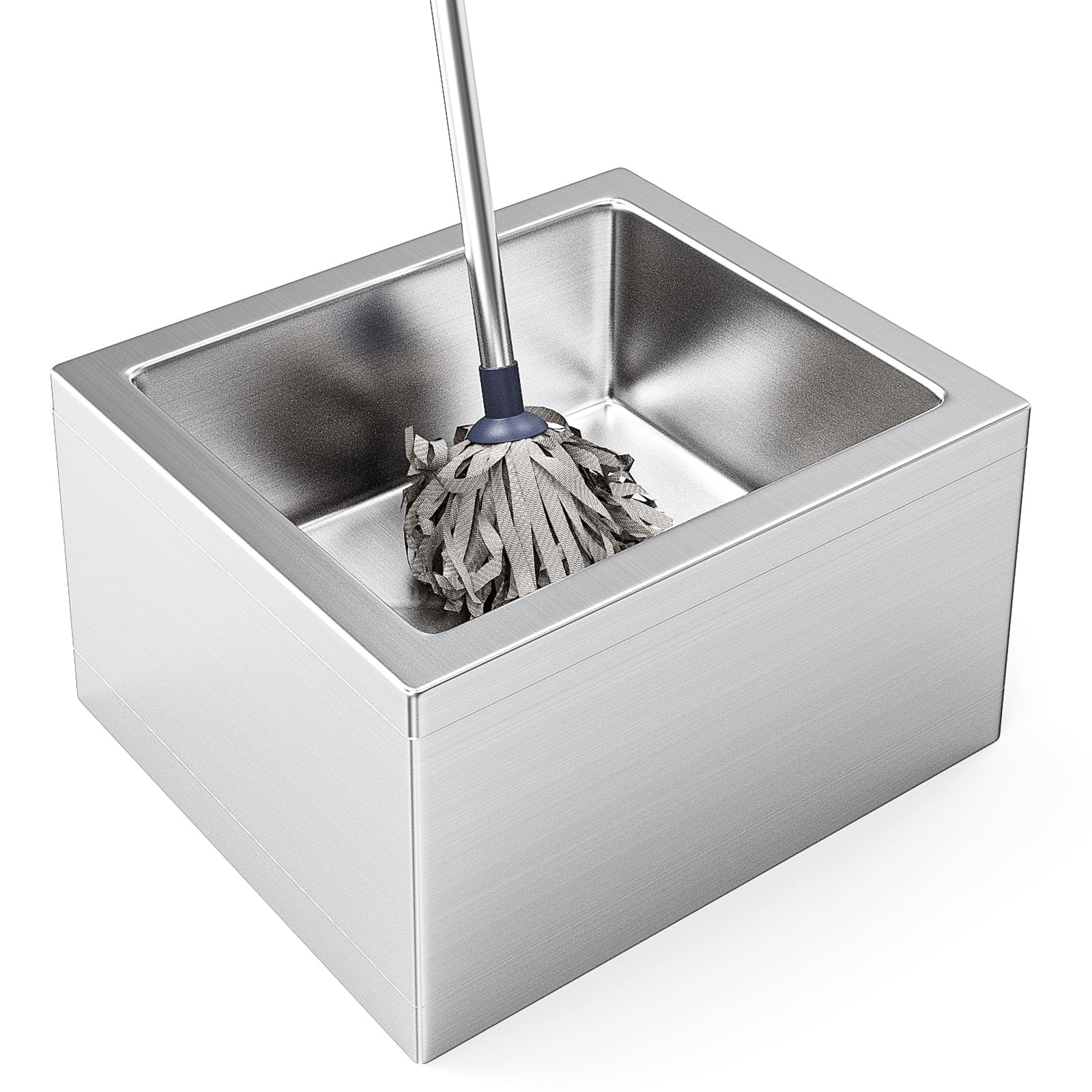 Amazon.com: ROVSUN 304 Stainless Steel Mop Sink, 22" L x 19" W x 12" H ...
