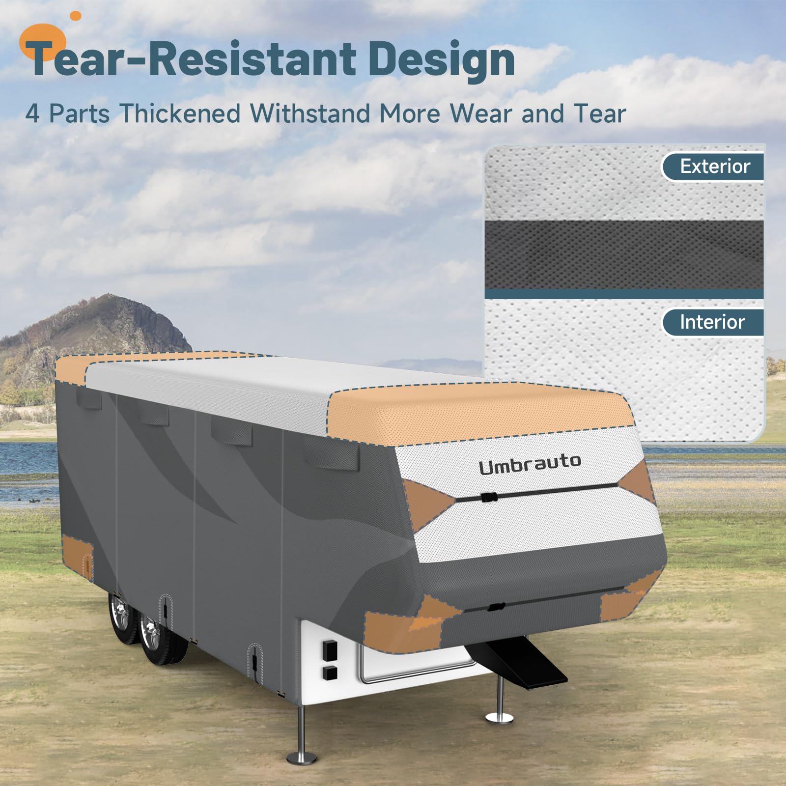Snapklik.com : Umbrauto Fifth Wheel RV Cover, Dupont Tyvek Fabric Top ...