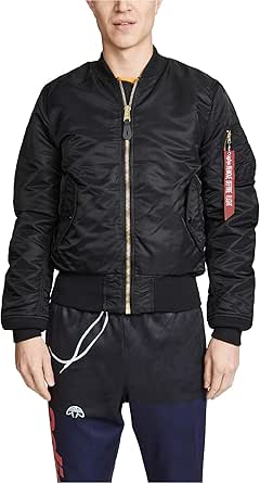 Amazon.com: Alpha Industries MA-1 Slim Fit Bomber Flight Jacket - Fighter Pilot Flight Jacket ...