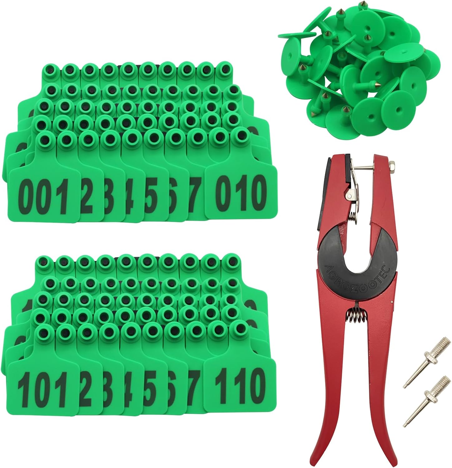 Amazon.com: 200 pcs 001-200 Number Cattle Ear Tags Plastic Livestock ...