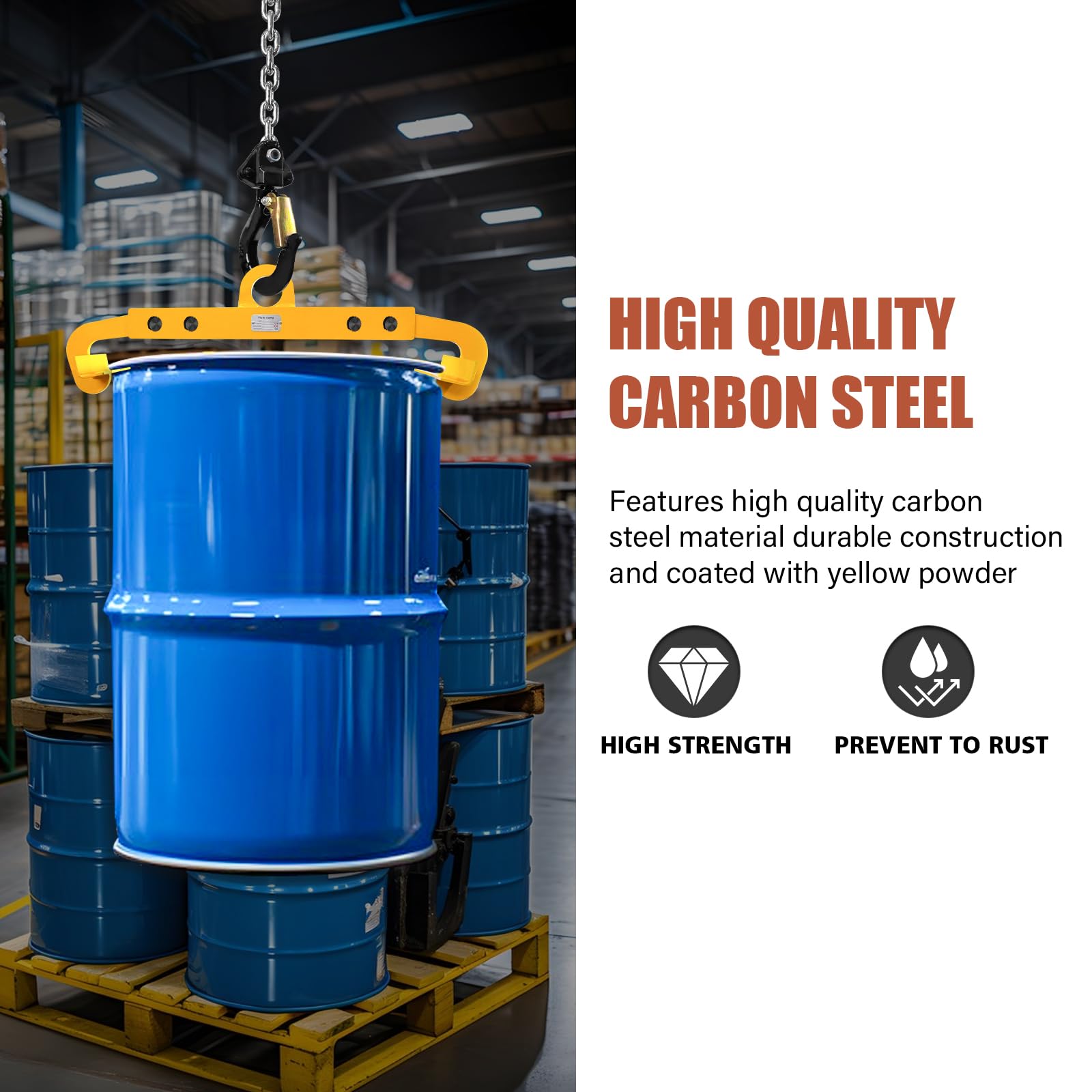 Snapklik.com : Barrel Drum Lifting Clamp, 1100LBS Vertical Drum Clamp ...