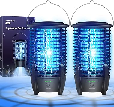 Amazon.com : 2-Pack Portable Bug Zapper Rechargeable with Led Light ...