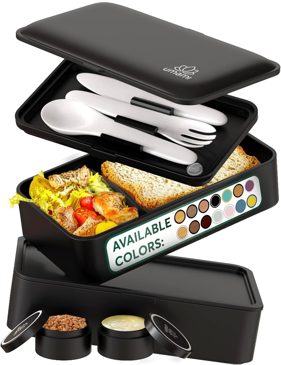 Amazon.com: Umami Bento Lunch Box for Adults w/Utensils, 40 oz, Cute ...