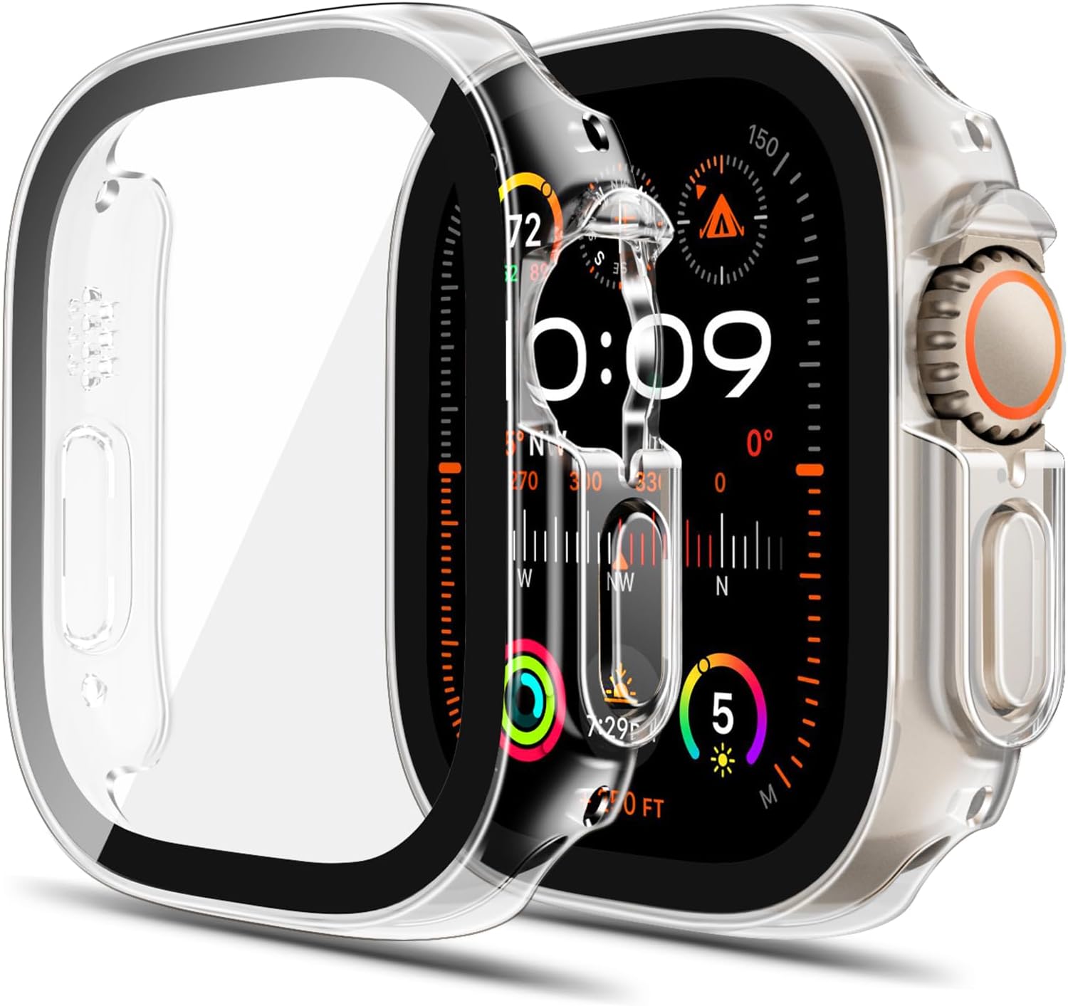 Amazon.com: TAURI 2 Pack Hard Case Designed for Apple Watch Ultra 2 ...