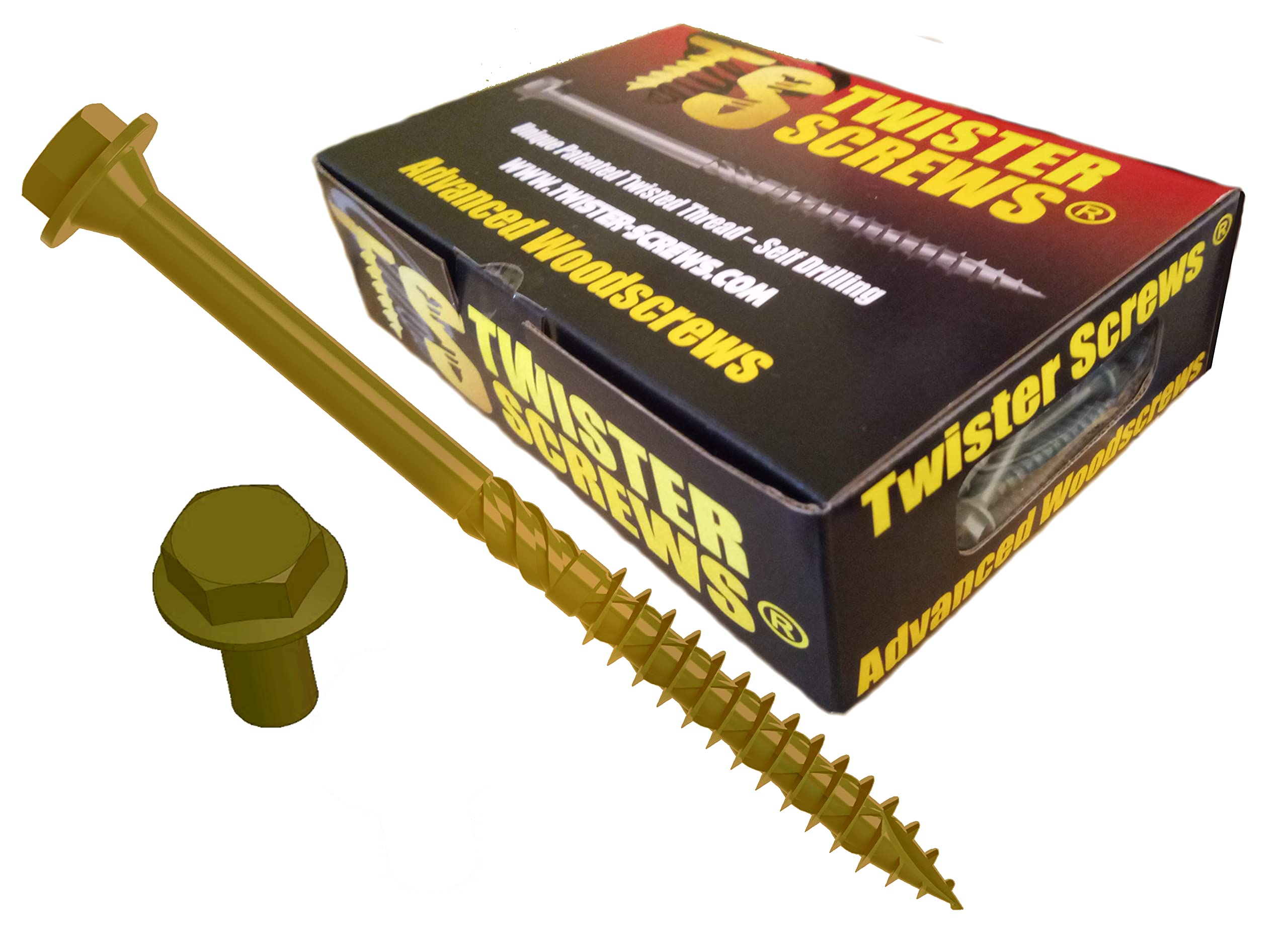 HexDrive from Twister Screws patented self drilling Hex Head Wood Screw ...