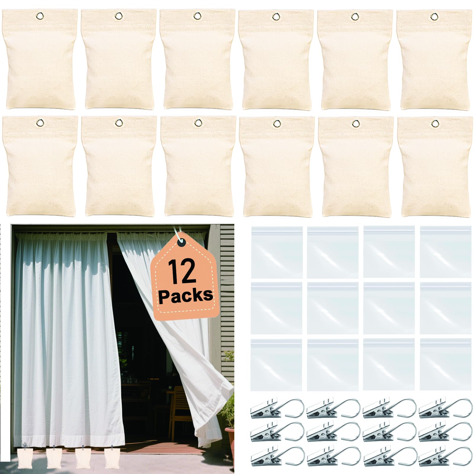 Curtain Weight Bags Outdoor - 16 Pack Sand Weights For Patio, Pergola ...