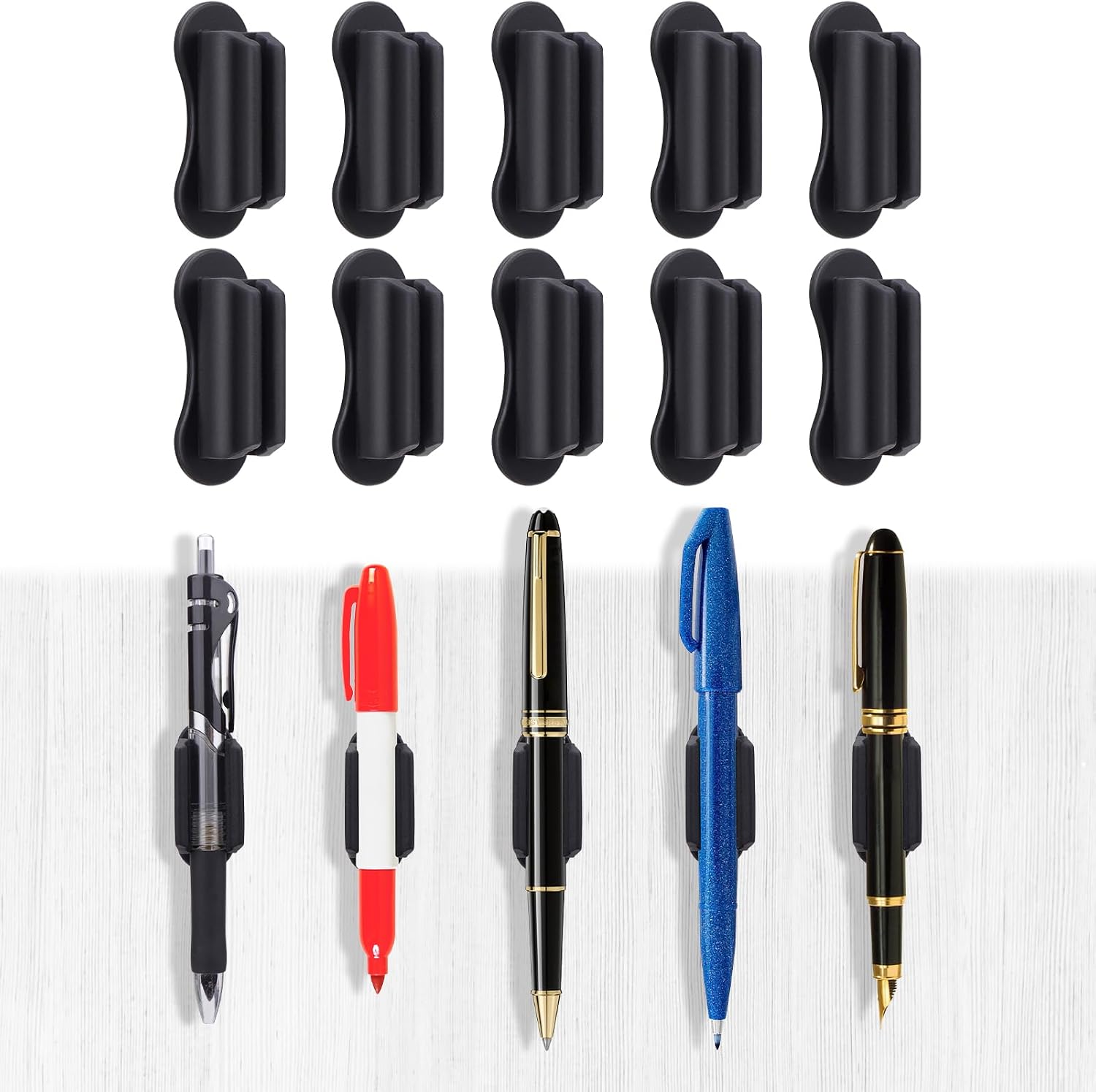 Amazon.com: Mity rain 10Pcs Pen Holder for Desk Upgraded, Adhesive ...