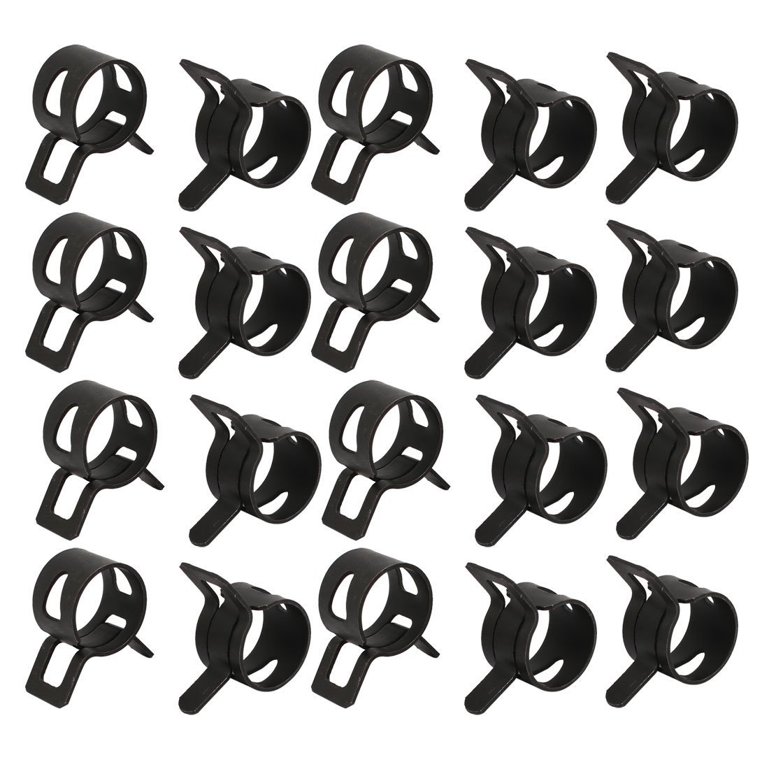 uxcell 20 Pcs 13mm Spring Type Action Fuel Hose Pipe Low Pressure Air ...