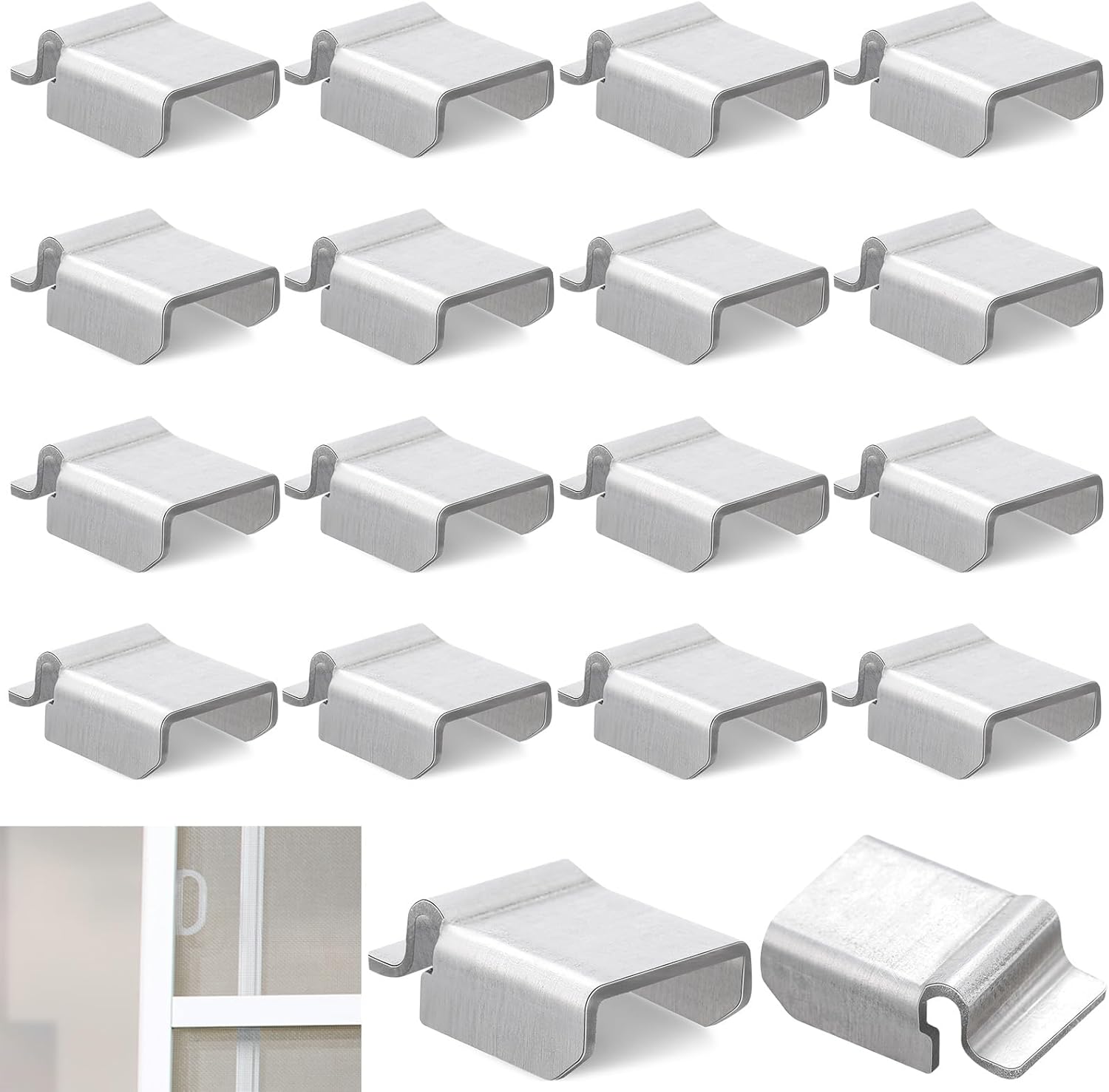 Yaocom 40 Pack Window Screen Spreader Bar Clips, Screen Retainer Clips ...