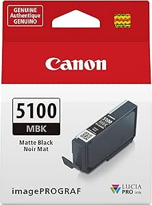 Amazon.com: Canon PFI-5100 Genuine Matte Black Ink Tank, Compatible with ImagePROGRAF PRO-310 ...