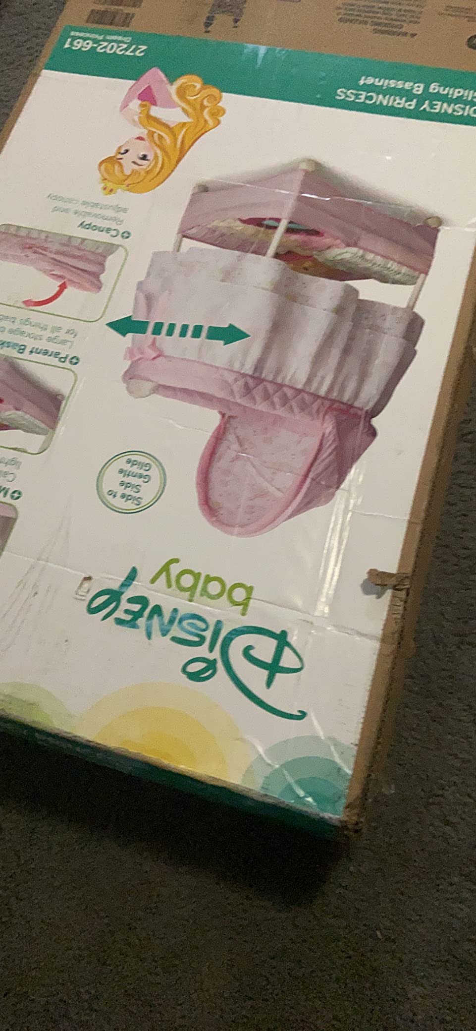 $15/mo - Finance Delta Children Gliding Bassinet, Disney Princess | Buy ...