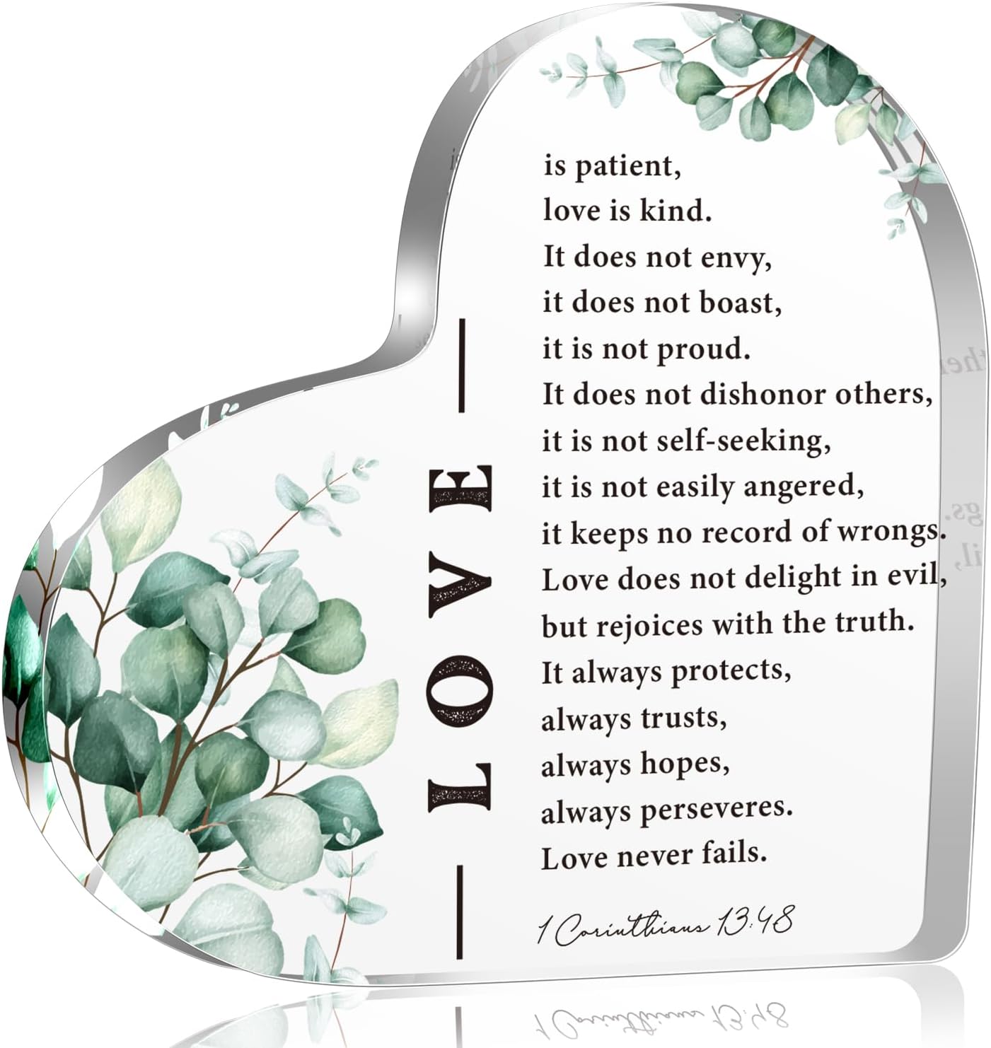Amazon.com: Bible Verse 1 Corinthians 13:4-8 Christian Gifts for Women ...