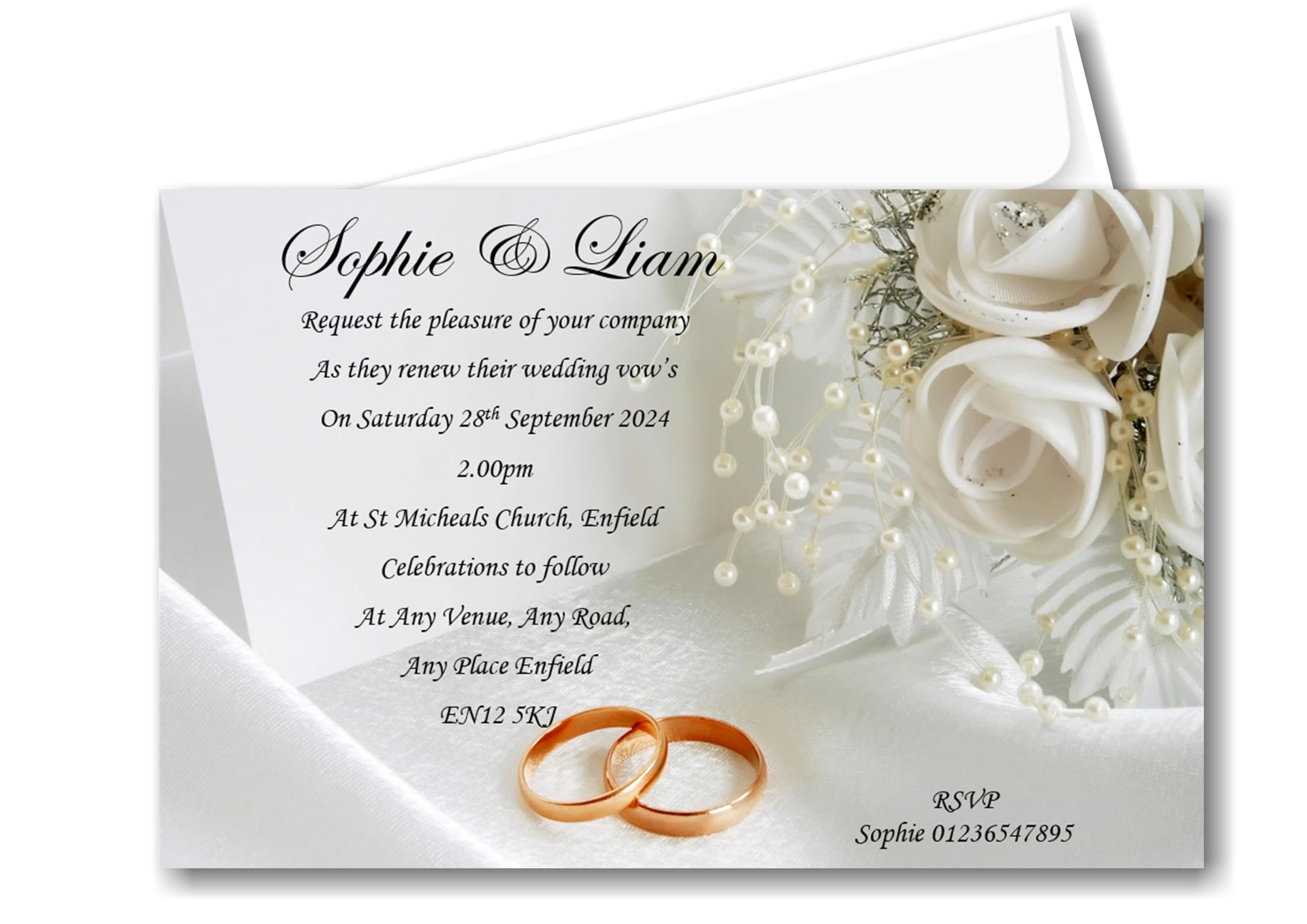 Bespoke Candy Delights 40 Personalised Wedding Vow Renewal Invitations ...