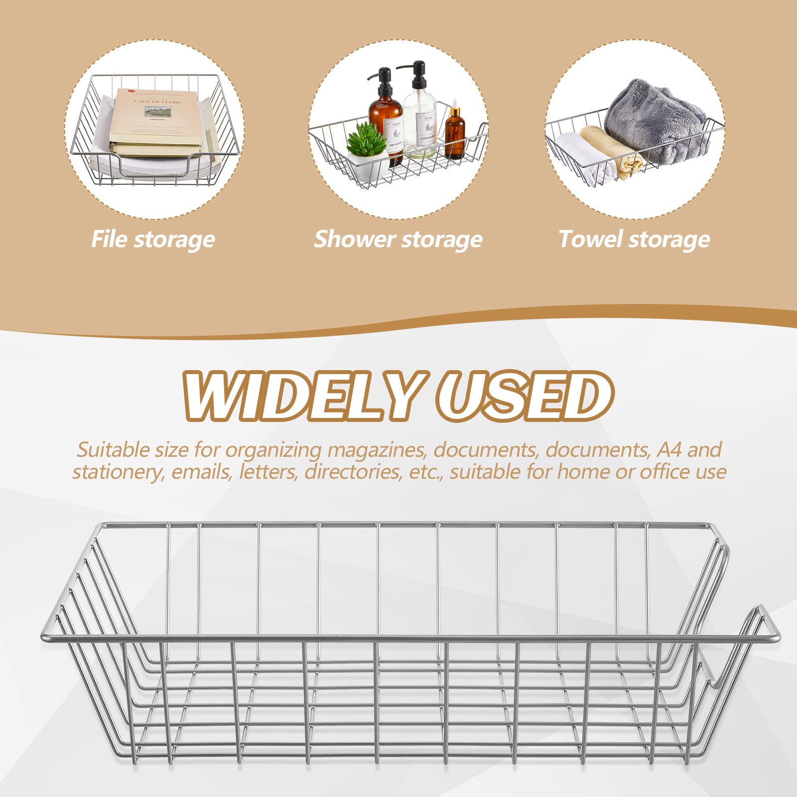 Snapklik.com : Yeaqee 6 Pcs Letter Tray Wire Paper Trays Stackable File ...