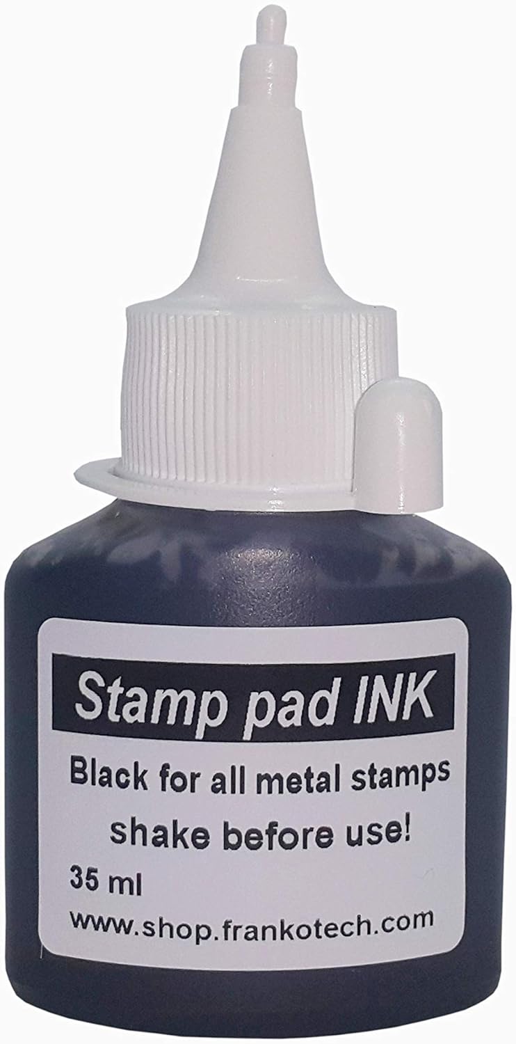 Black Oil Based Ink for All Metal Stamps stampink Ink Refill Ink with ...