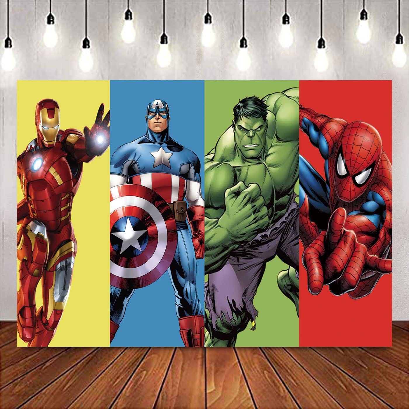 Amazon.com : Qingyann 5x3ft Marvel Birthday Party Backdrop Captain ...