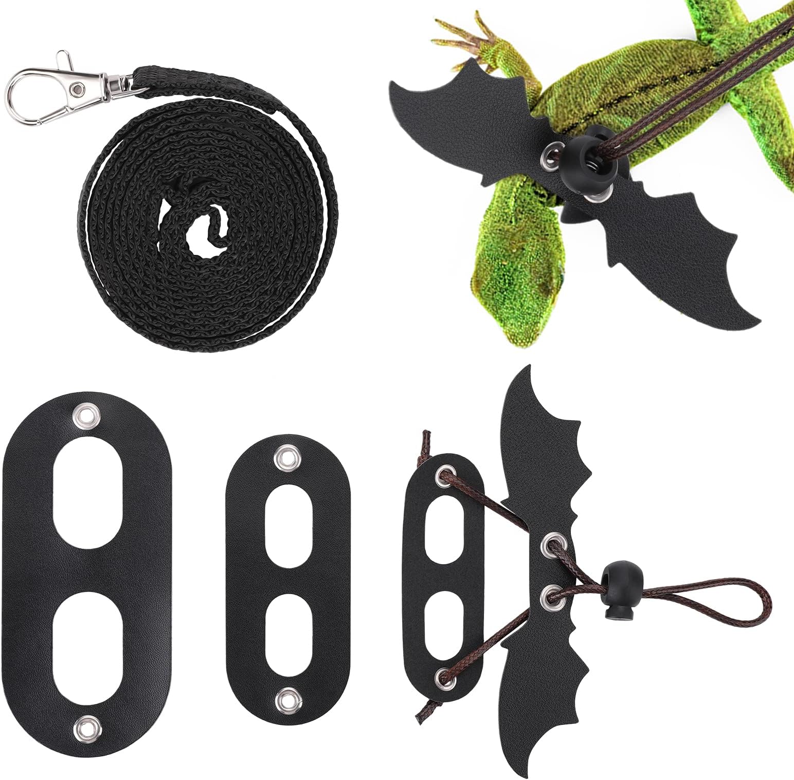 ASOCEA 3 Size Bearded Dragon lizard Harness Leash Adjustable Reptile ...