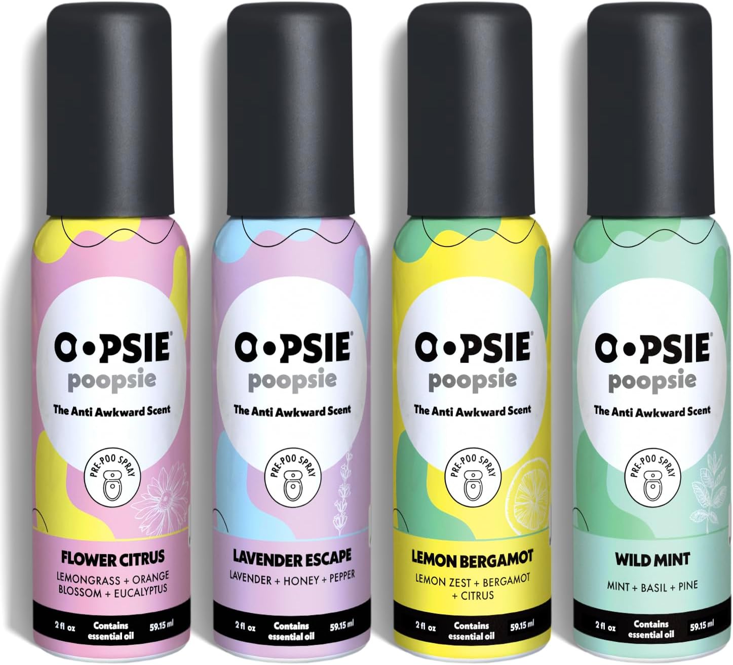 Amazon.com: Oopsie Poopsie Toilet Spray - 4 Scents, Portable Original ...