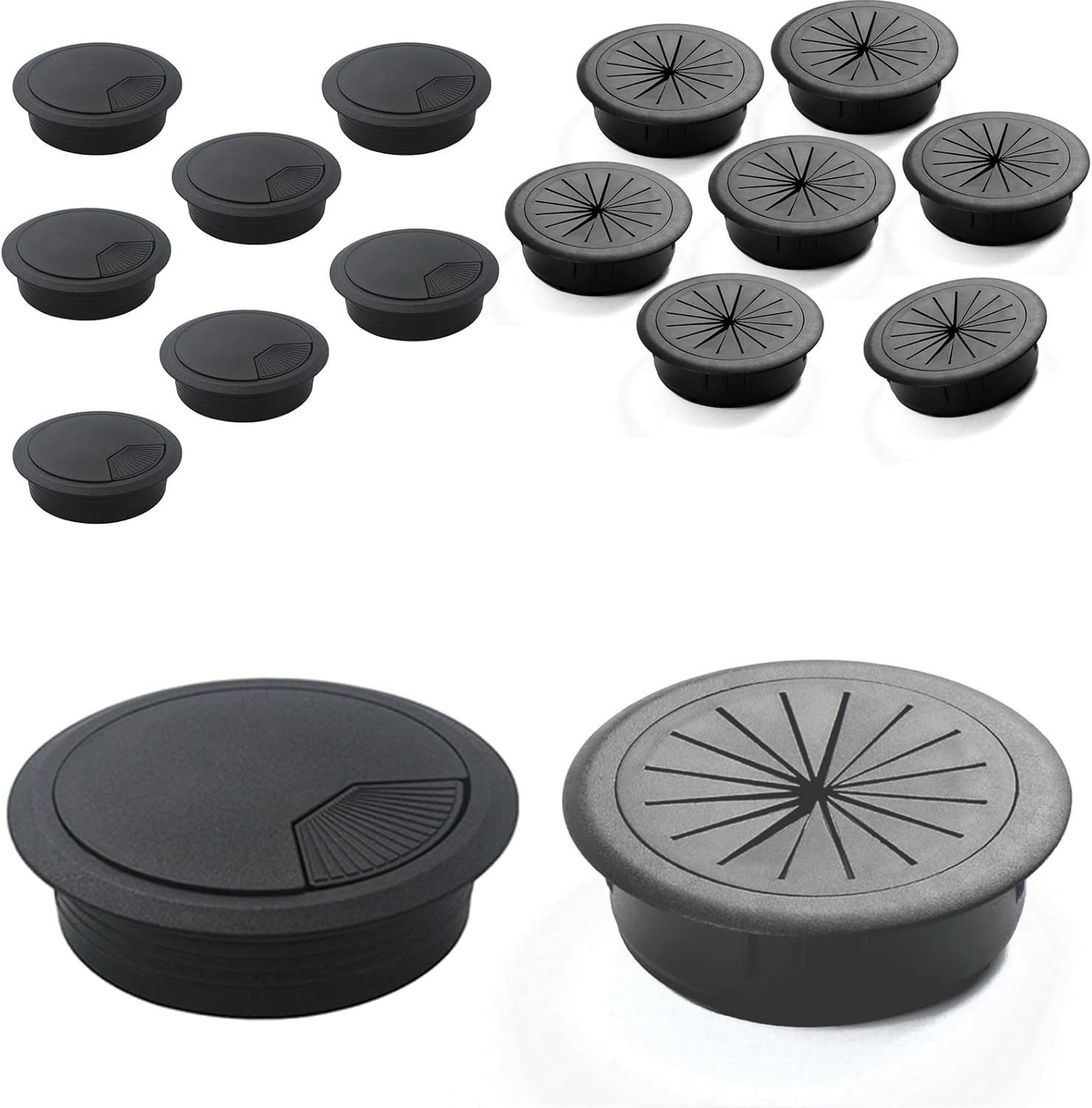 8 Stück Kunststoff Kabeldurchführung, Kabeldurchlass, Steckdosen Blende ...