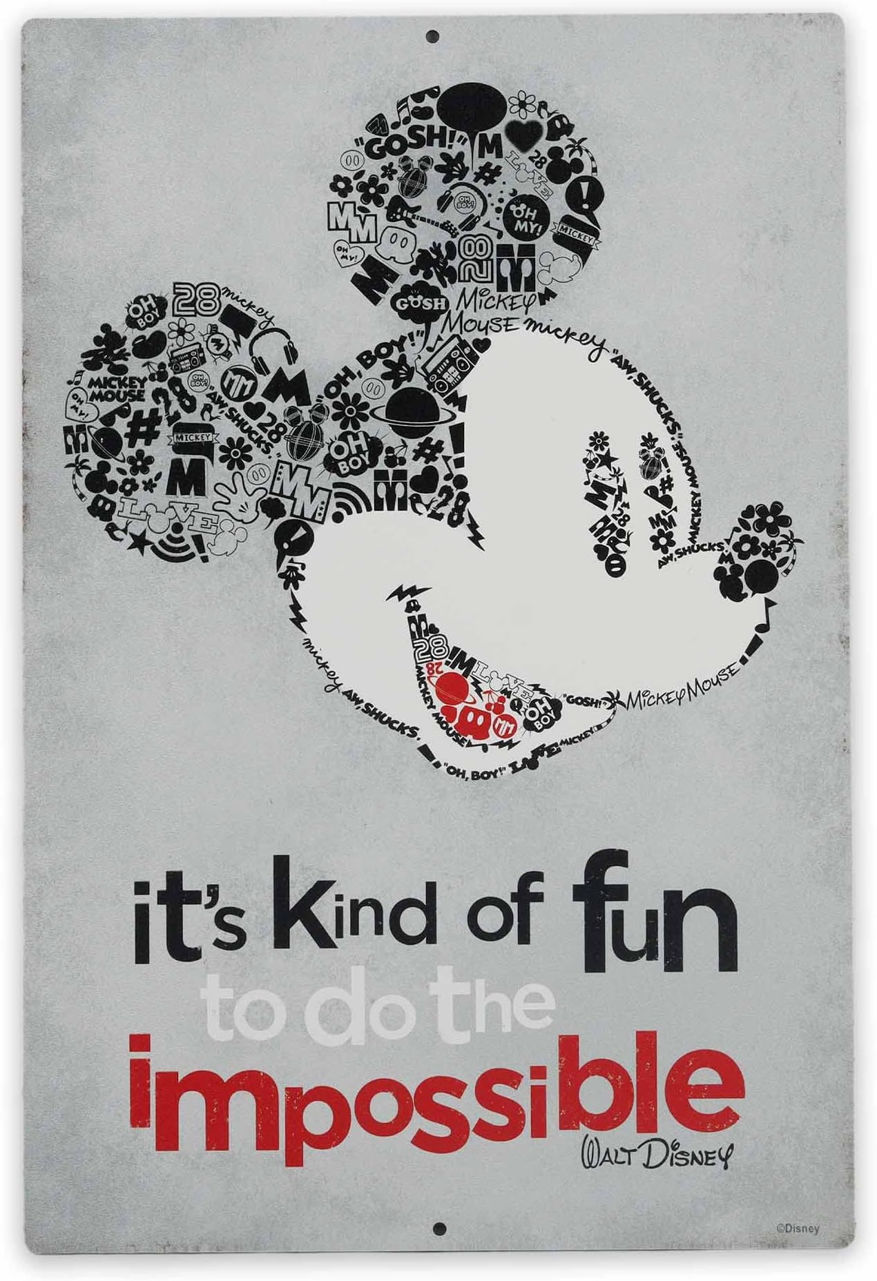 Amazon.com : mickey and minnie mouse Vintage Metal Tin Sign 12X8 Inch ...