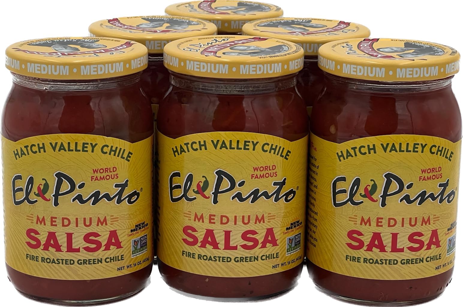 Amazon.com: El Pinto Medium Salsa, 16 Ounce (Pack of 6)