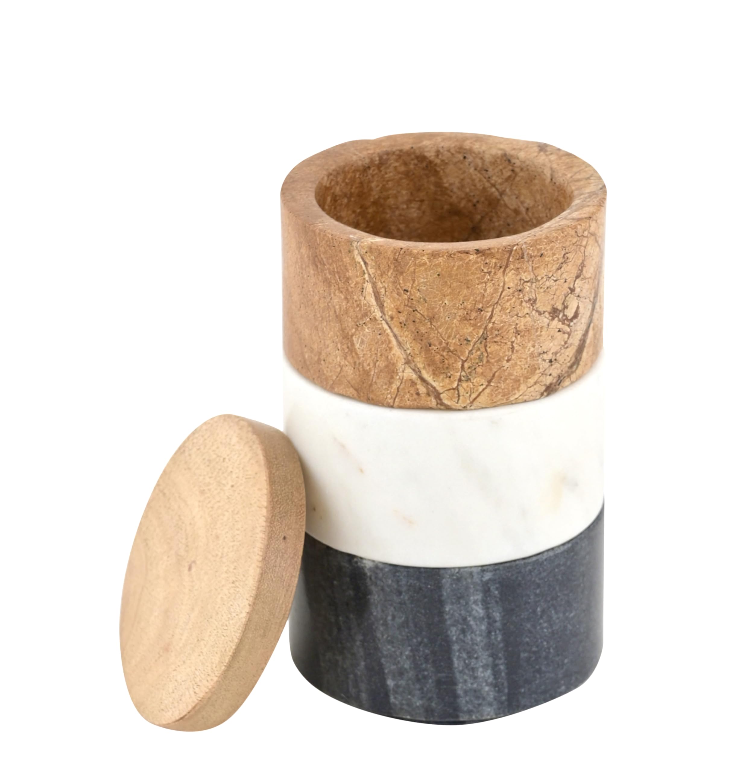 Amazon.com: Cruiser’s Caché | Marble Salt Cellar 3 Piece Stacking Set ...