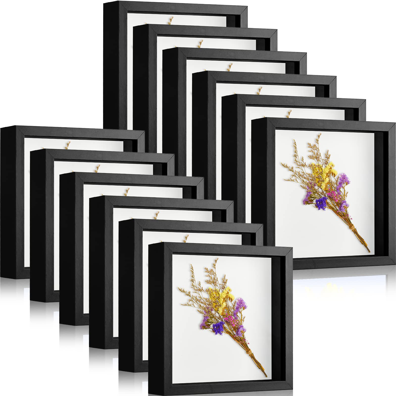 Amazon.com - Tuanse 12 Pcs Shadow Box Bulk Display Case Plastic Shadow ...