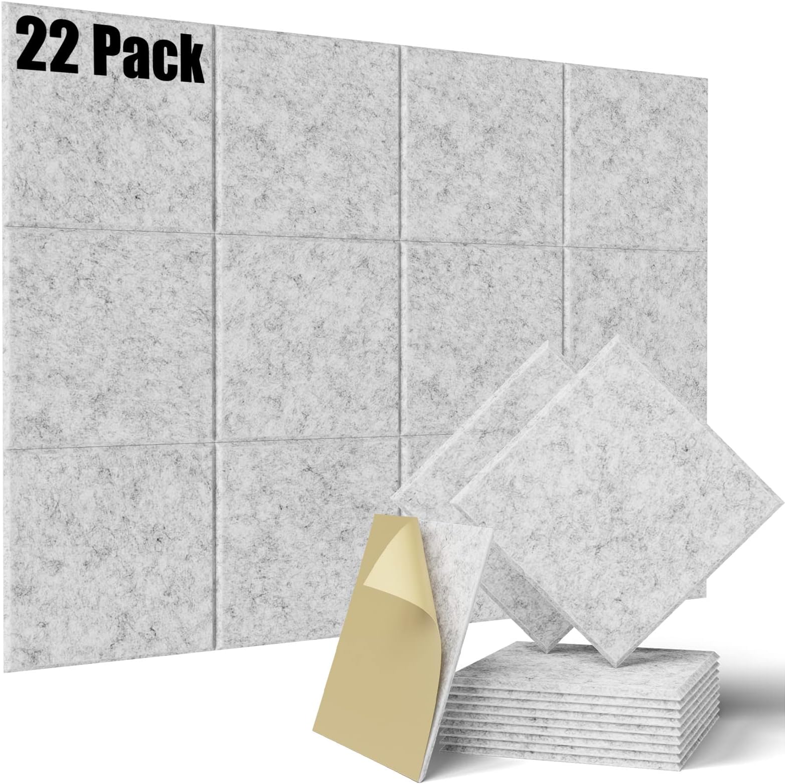 Amazon.com: 22 pack Acoustic Panels With Self-Adhesive, 12"X 12"X 0.4 ...