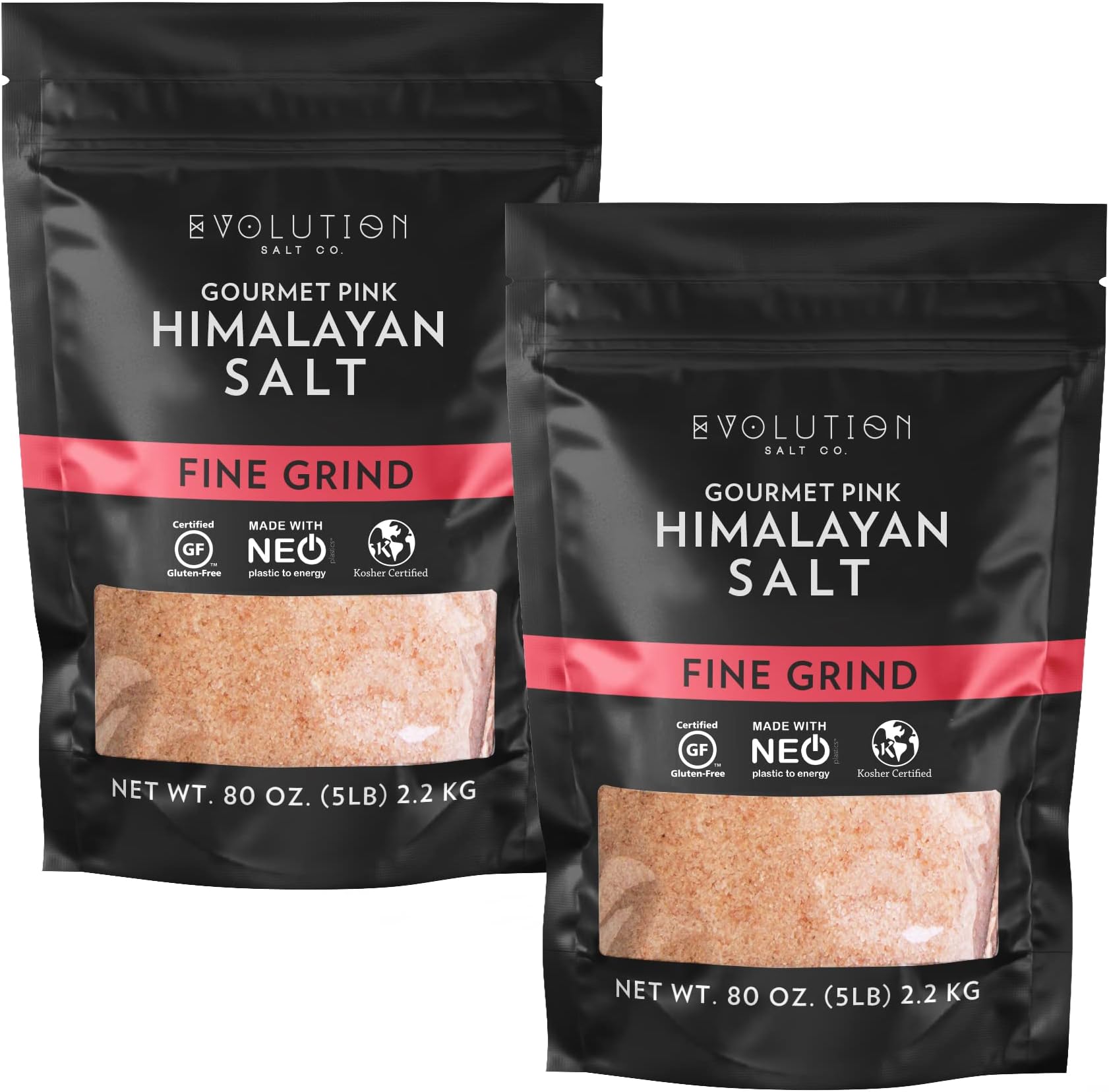 Amazon.com: Evolution Salt Gourmet Pink Himalayan Fine Grind, 5 lb ...
