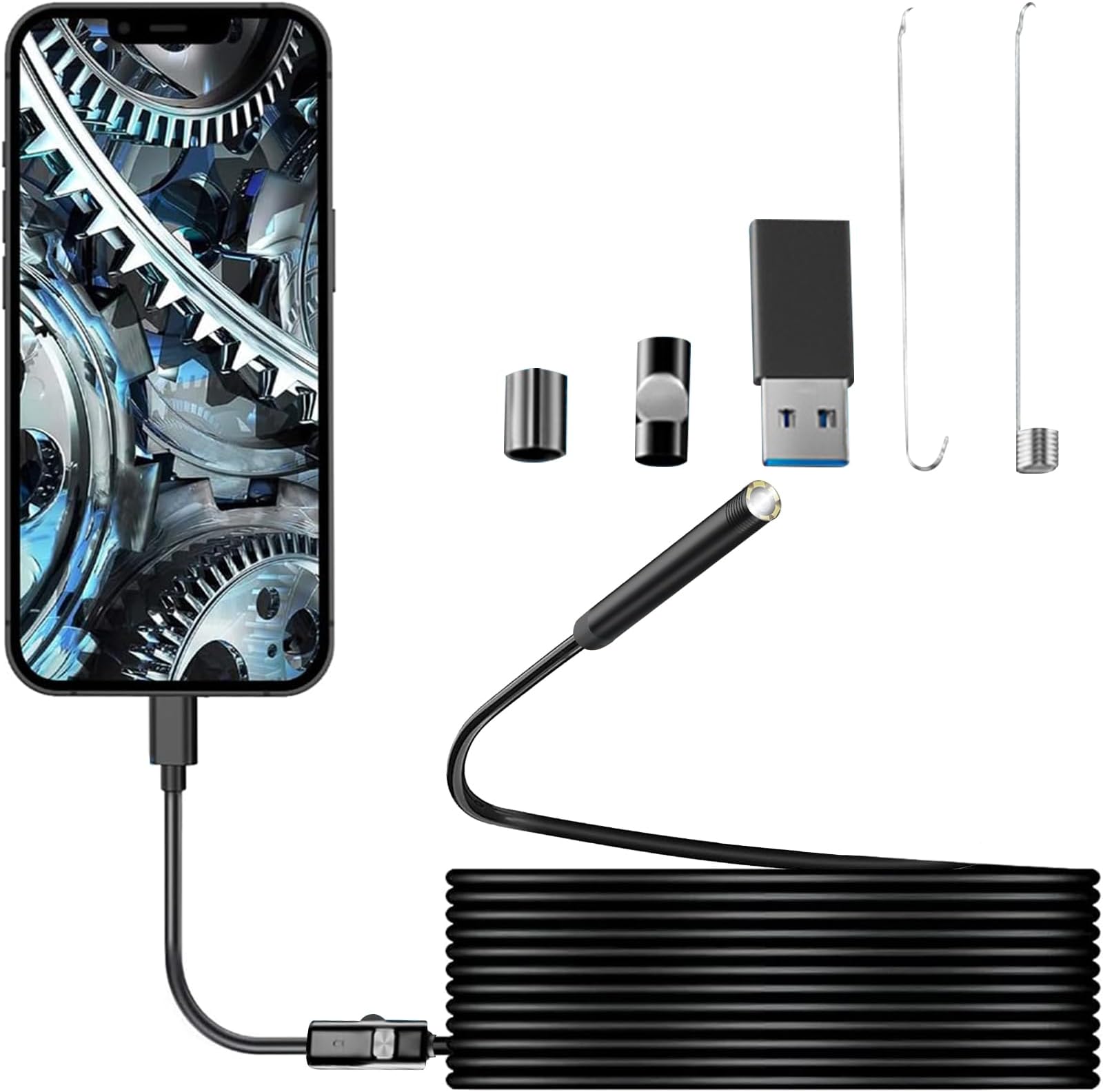 Endoscope Caméra Endoscopique, Caméra D'Inspection de Serpent ...