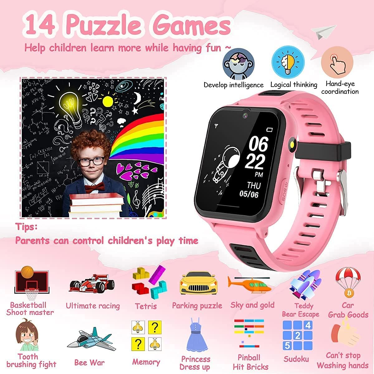 Kids Smart Watches for Boys Girls Kids Smartwatch Phone with HD Touch ...