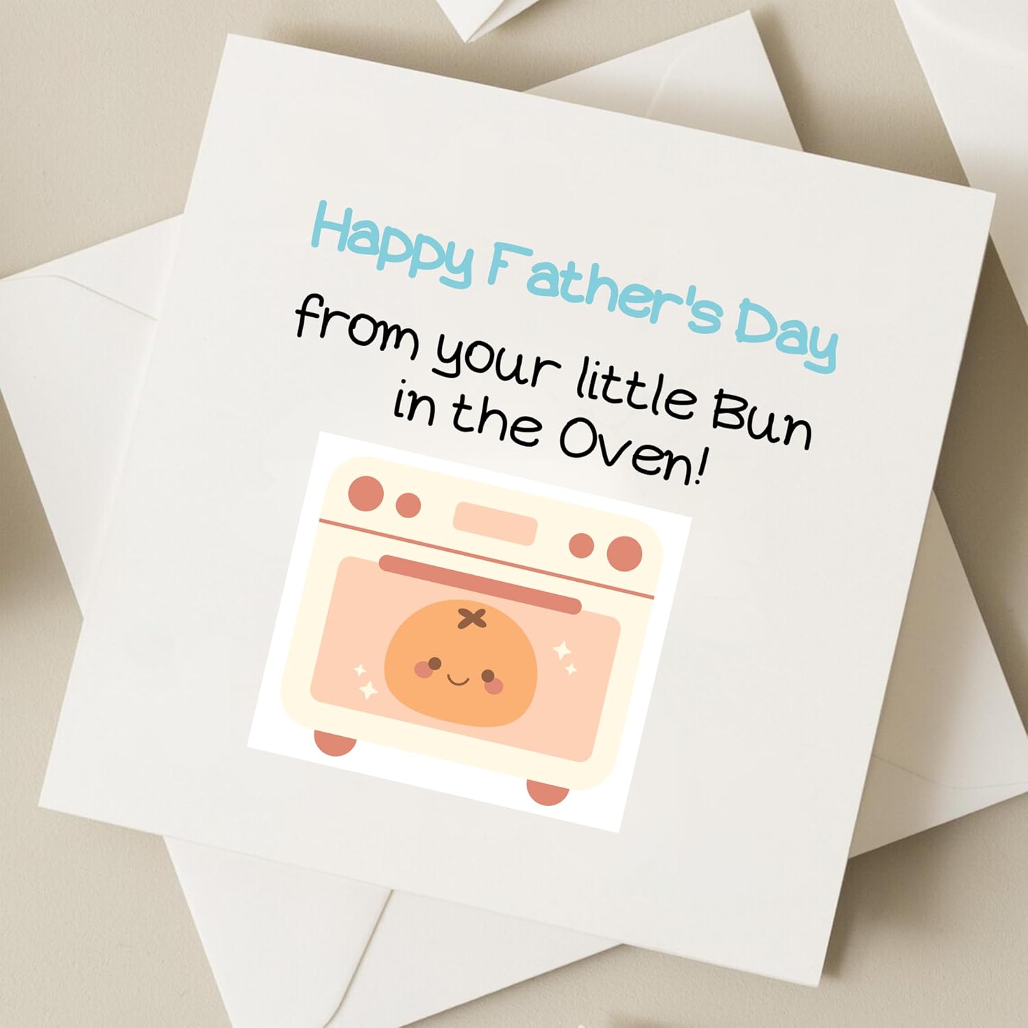 Amazon.com : TEEMI-Father Card From The Bump - From Your Little Bun In ...