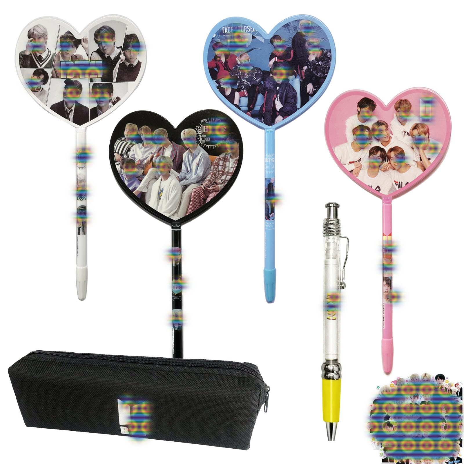 HJYZY Lot de 46 trousses à crayons gel BTS Bangtan Boys en forme de ...