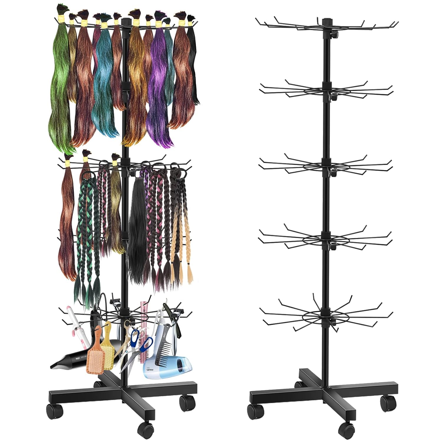 Amazon.com: LZAOA Potatable Braiding Hair Rack, 5-Layer Hair Braiding ...