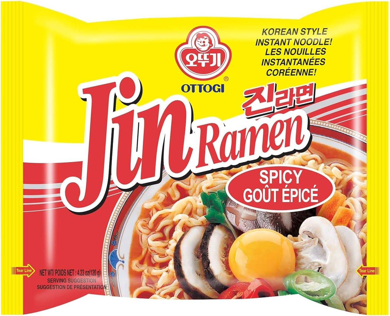 Amazon.com: OTOKI Jin Ramen Spicy Flavor, Authentic Korean Instant ...