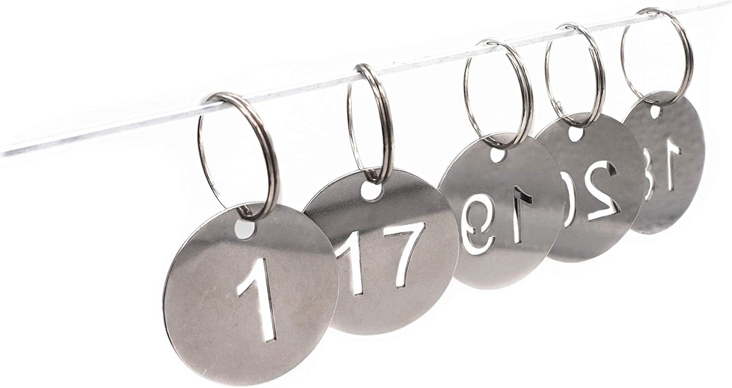 Amazon.com: NanTun 30mm 304 Stainless Steel Key Tags with Ring 50 pcs ...