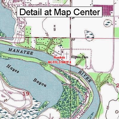 Amazon.com : USGS Topographic Quadrangle Map - Ruskin, Florida (Folded ...