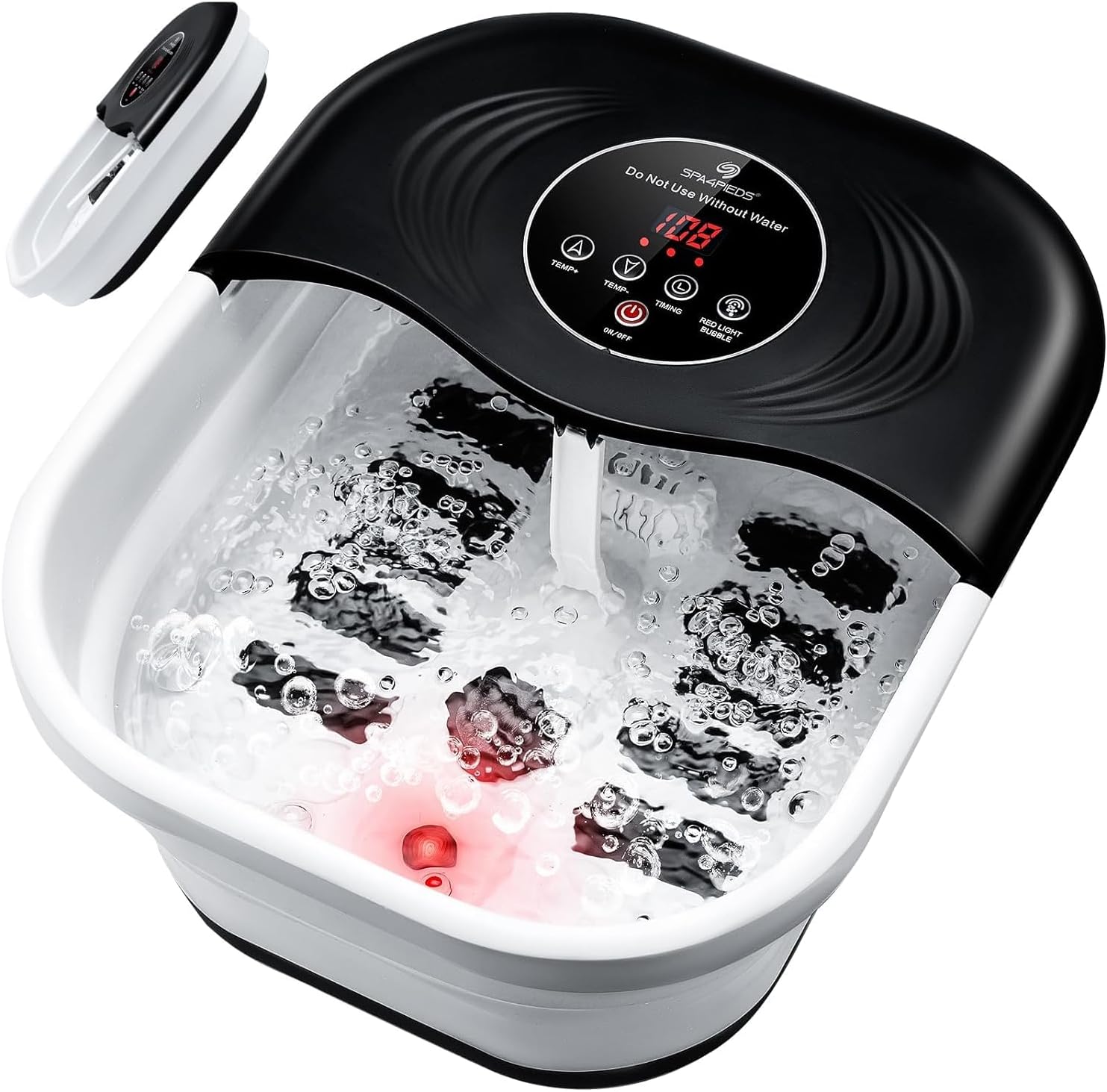 Amazon.com: Collapsible Foot Spa with Heat, Bubble, Red Light & Temp ...
